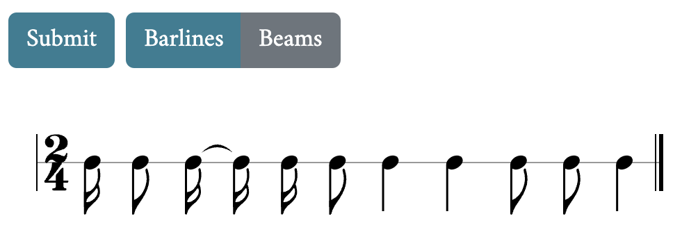 Missing Beams AND Barlines with Ties (1 ﻿pt each)Each | Chegg.com