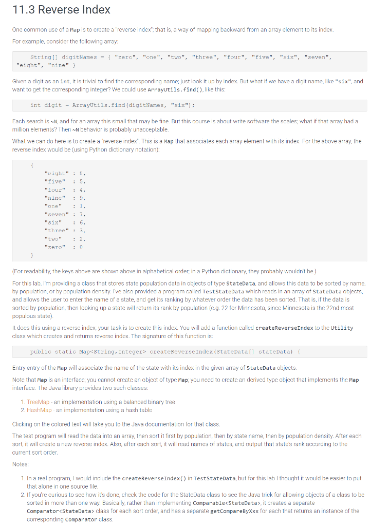 Solved StateData.java import java.util.Comparator; import | Chegg.com