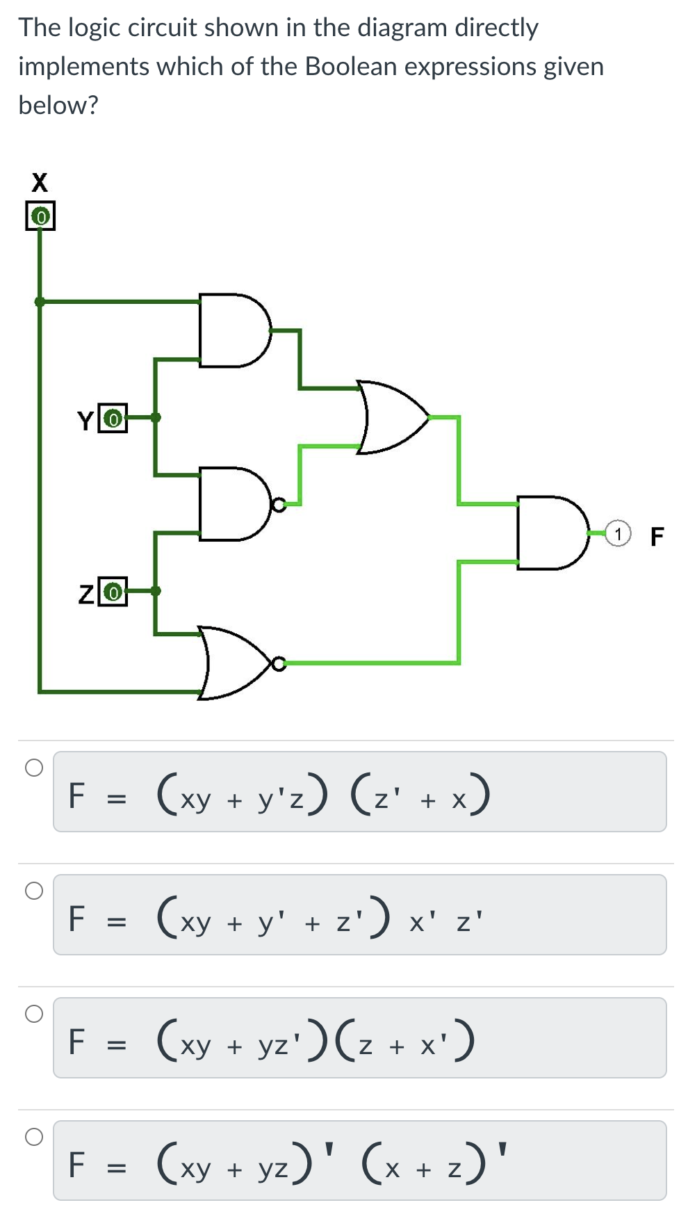 Solved The logic circuit shown in the diagram directly | Chegg.com