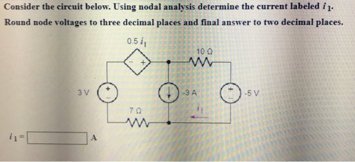 Solved Consider the circuit below. Using nodal analysis | Chegg.com