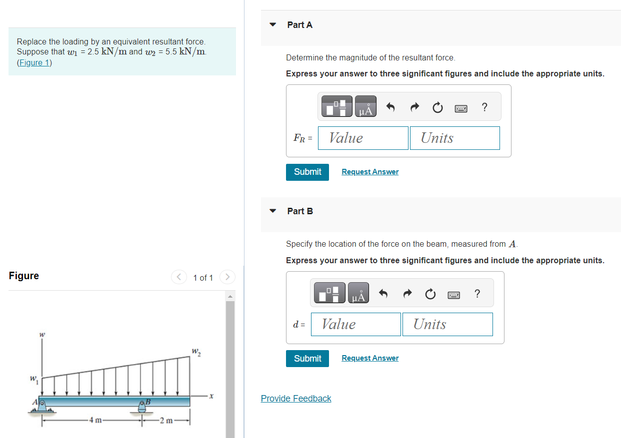 Solved Replace the loading by an equivalent resultant force. | Chegg.com