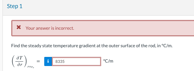 Find the steady state temperature gradient at the | Chegg.com