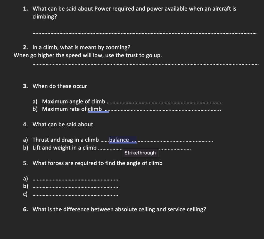 Solved 1. What can be said about Power required and power | Chegg.com