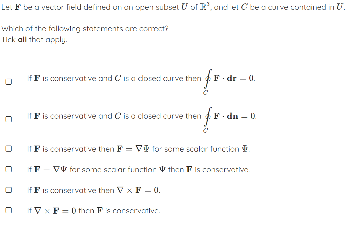 Solved Let F be a vector field defined on an open subset U | Chegg.com