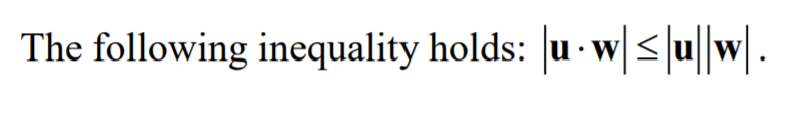 Solved The following inequality holds: /u.w|su|lw). | Chegg.com