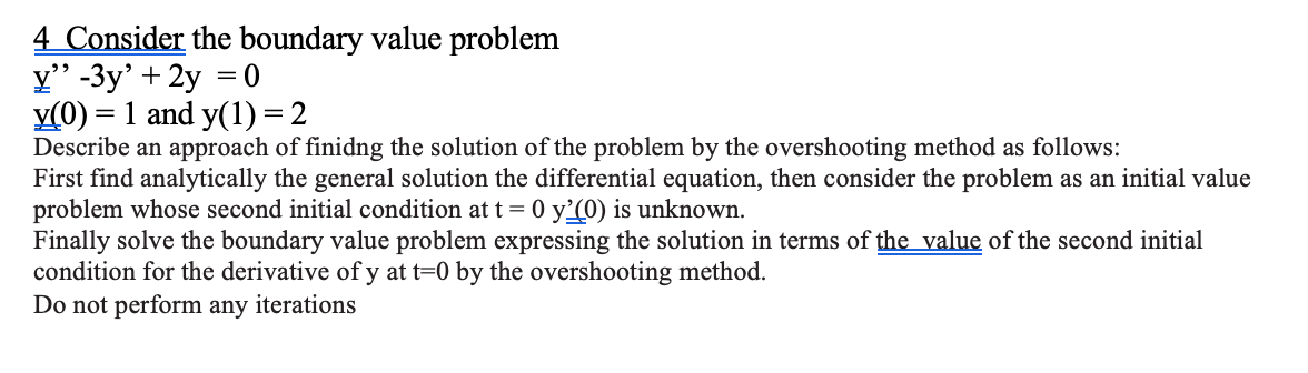 Solved 4 ﻿Consider the boundary value | Chegg.com