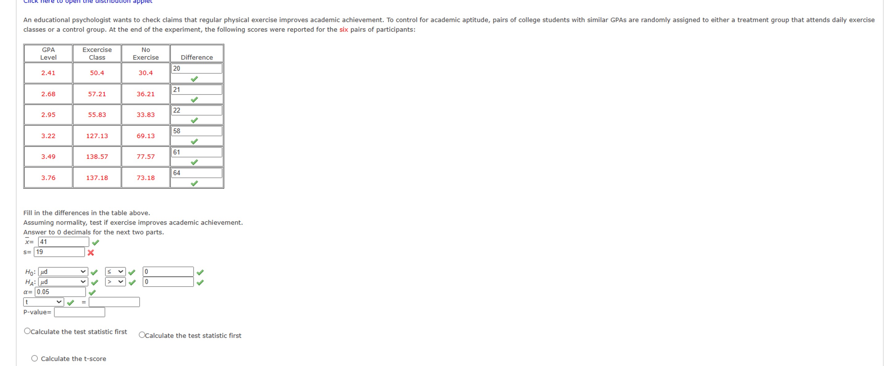 Solved classes or a control group. At the end of the | Chegg.com