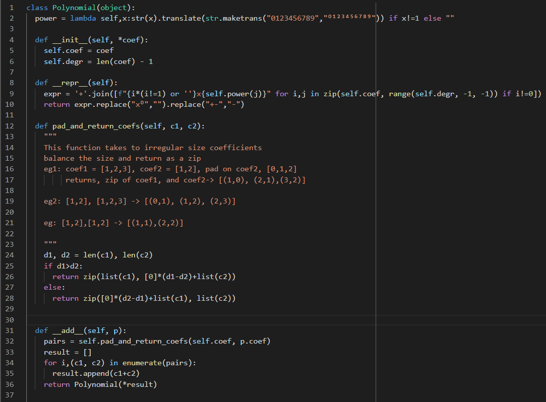 1 class Polynomial(object): power = lambda | Chegg.com