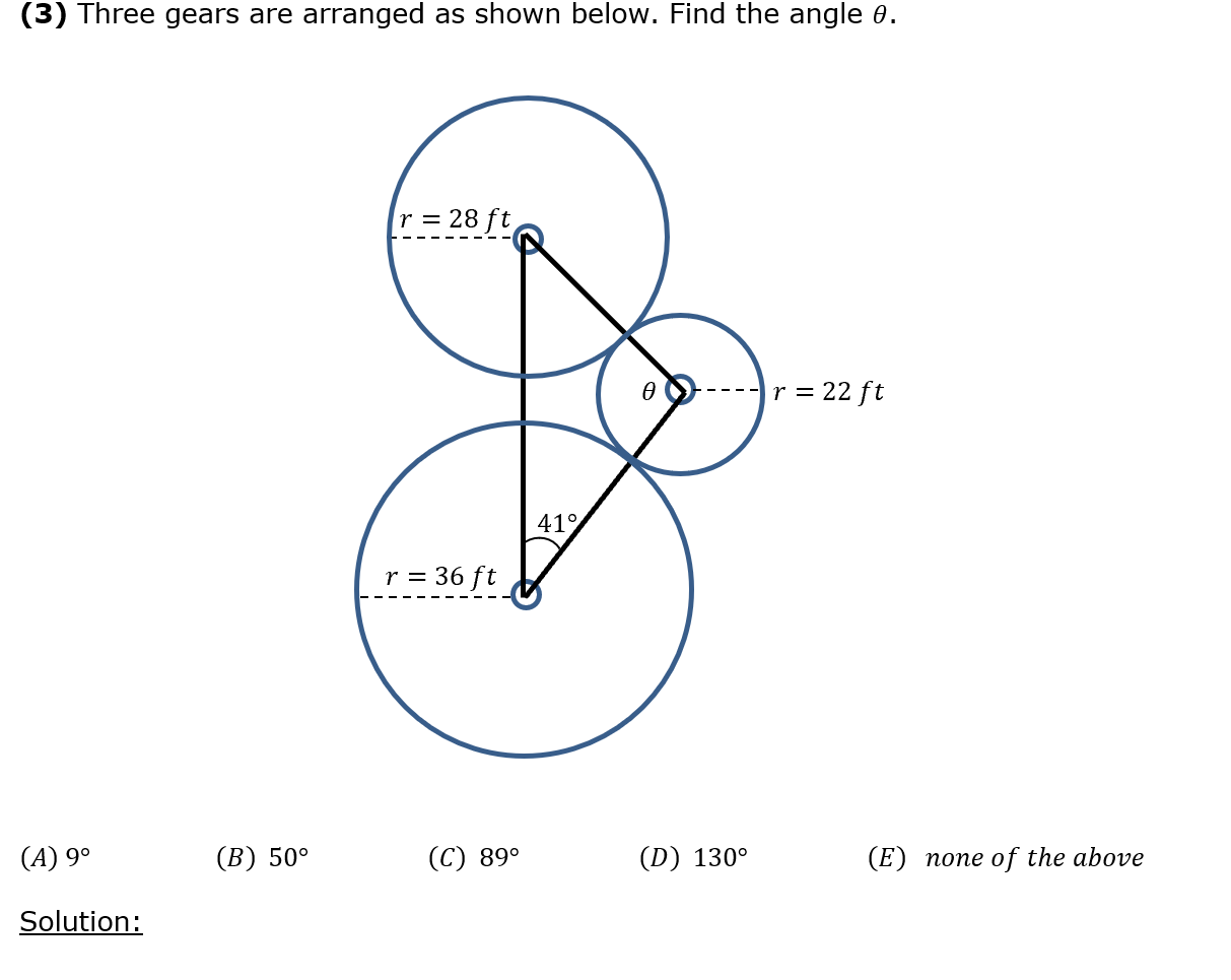 Solved (3) Three gears are arranged as shown below. Find the | Chegg.com