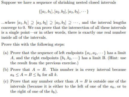 Solved Suppose we have a sequence of shrinking nested closed | Chegg.com