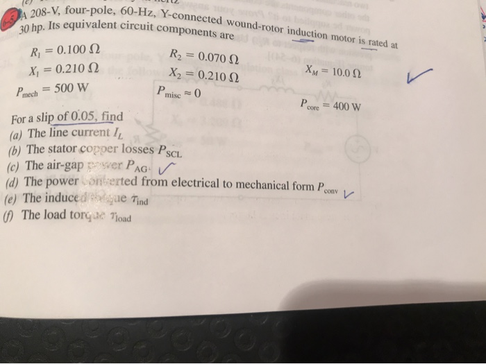 Solved 12 TUL ole. 60-Hz, Y-connected wound-rotor induction | Chegg.com