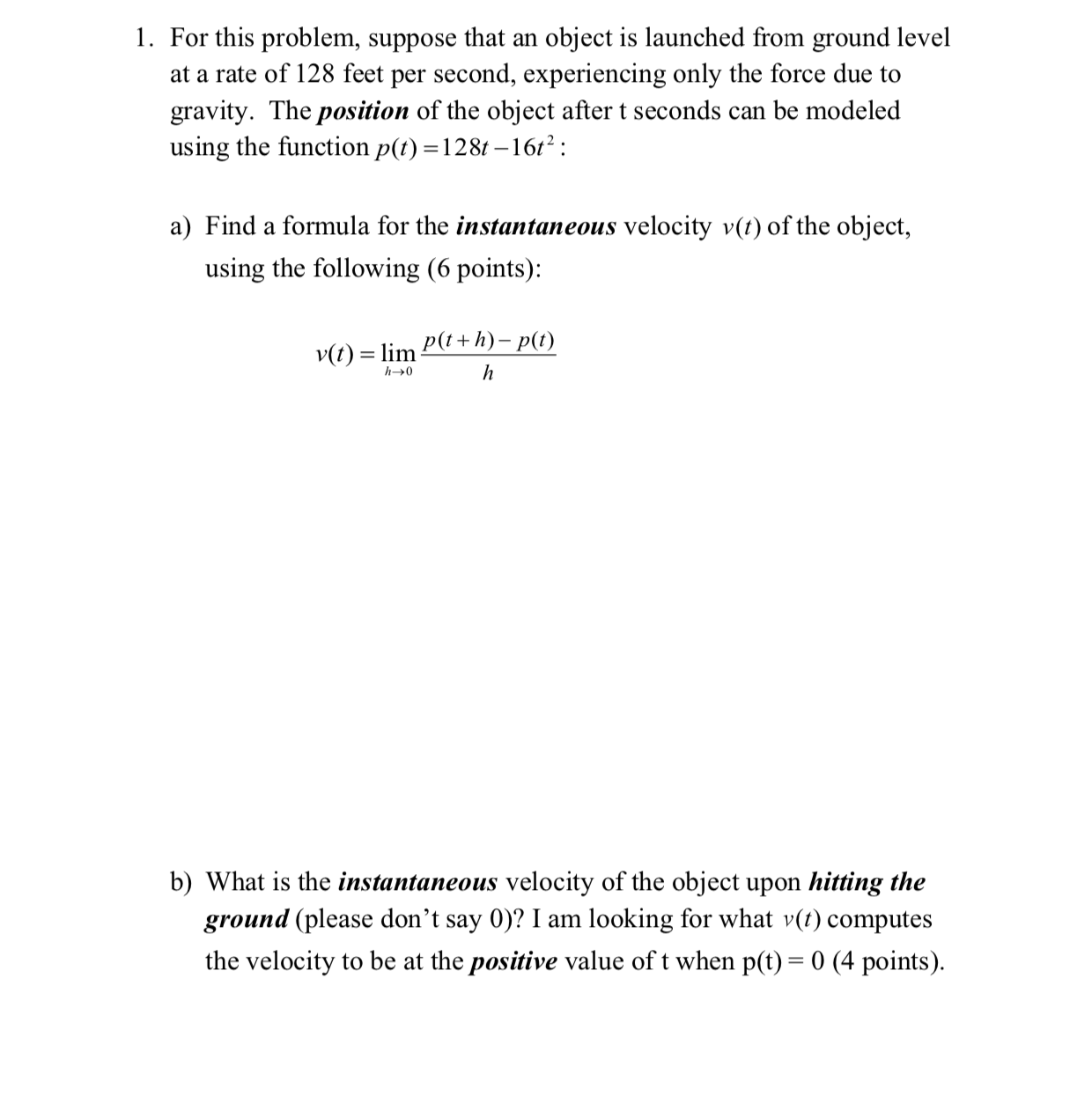 Solved This is calculus please solve as such! I know there | Chegg.com