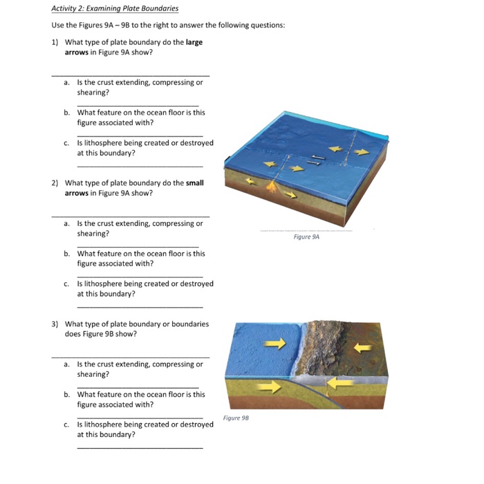 Solved Activity 3: Identifying Plate Boundaries Using | Chegg.com