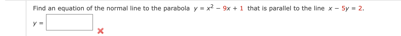 Solved Find an equation of the normal line to the parabola | Chegg.com