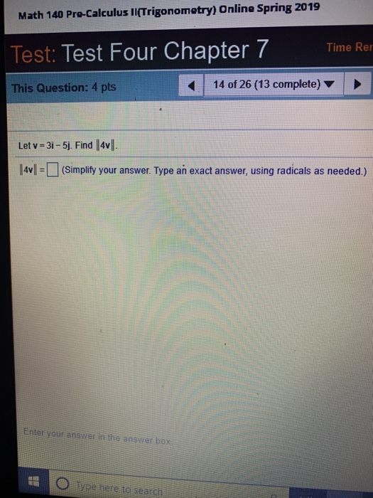 Solved Math 140 Pro-Calculus lII(Trigonometry) Online Spring | Chegg.com