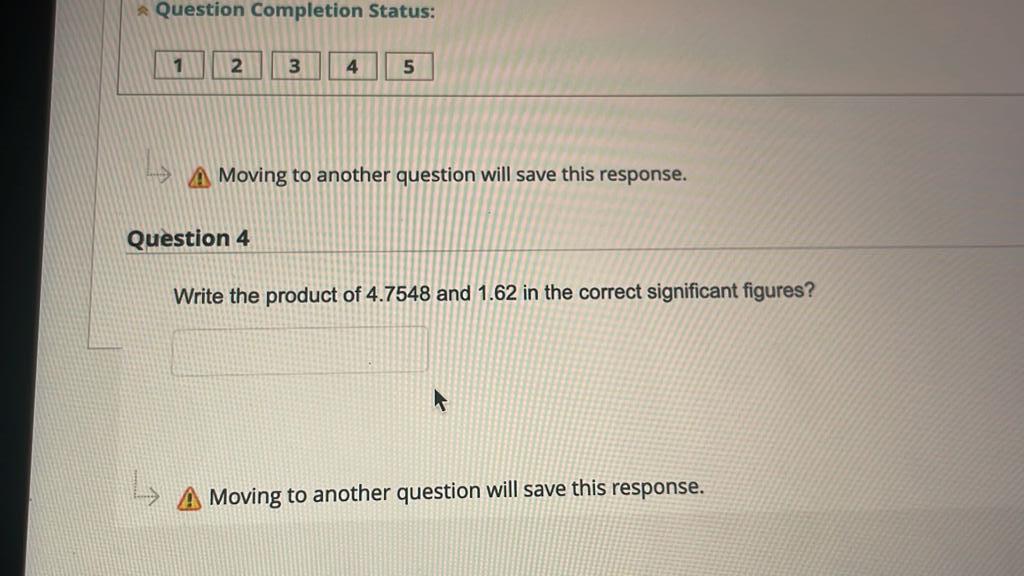Solved Question Completion Status: 1 2 3 4 5 Moving to | Chegg.com