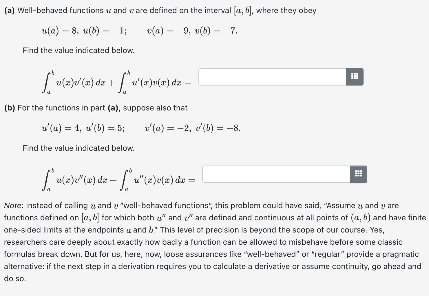 Solved (a) Well-behaved functions u and v are defined on the | Chegg.com