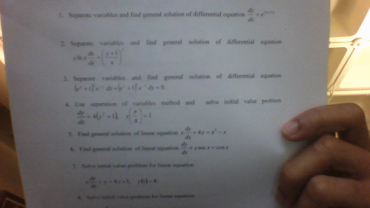 Solved Separate variables and find general solution of | Chegg.com Solved Separate variables and find general solution of | Chegg.com