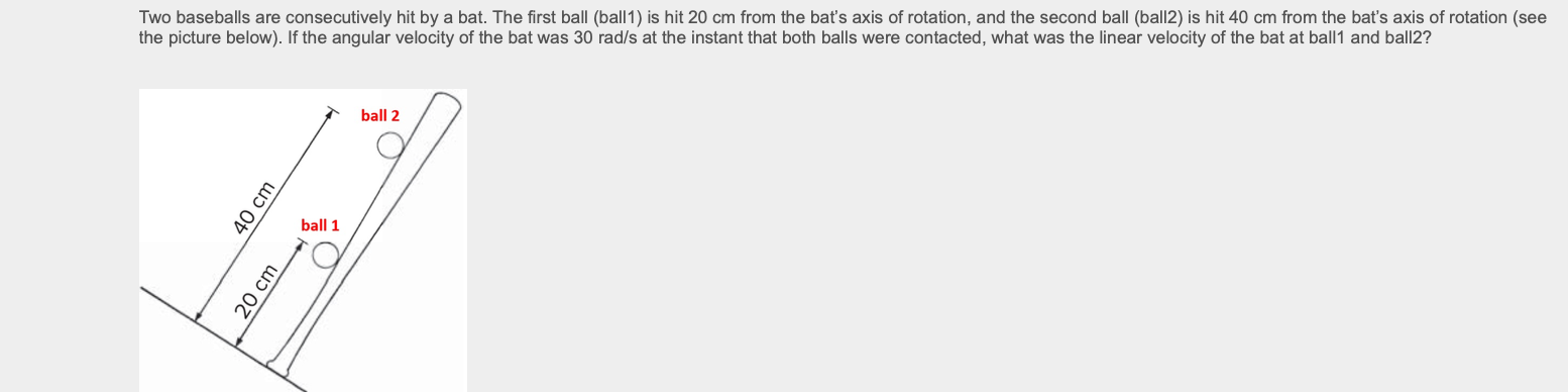 Solved Two baseballs are consecutively hit by a bat. The | Chegg.com