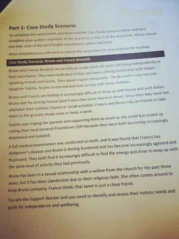 Solved Part 1: Case Study Scenario To complete this | Chegg.com