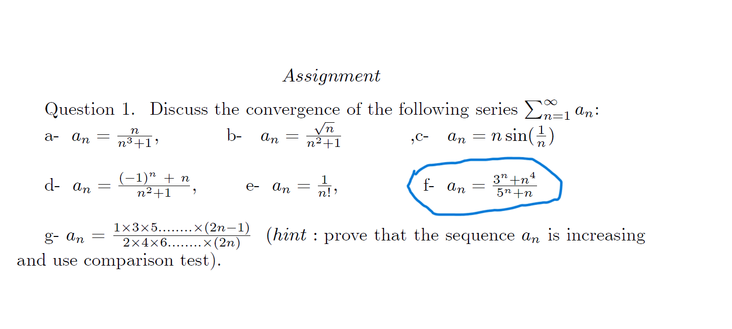 Solved Assignment Question 1. Discuss the convergence of the | Chegg.com