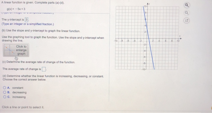 Decreasing Linear Function