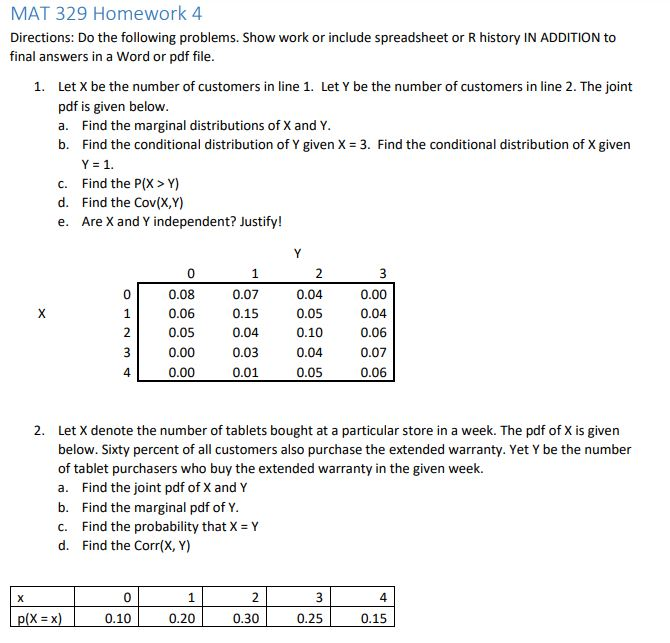 Solved MAT 329 Homework 4 Directions: Do the following | Chegg.com