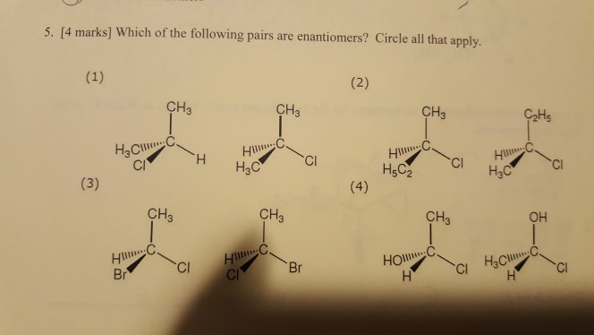 Solved 5. (4 marks] Which of the following pairs are | Chegg.com