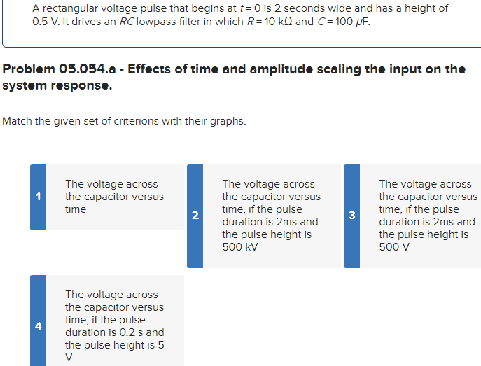 Solved A rectangular voltage pulse that begins at t= 0 is 2 | Chegg.com