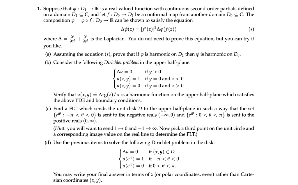 Suppose that φ:D1→R is a real-valued function with | Chegg.com