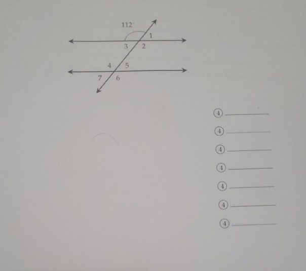 Solved The figures below show two parallel lines intersected | Chegg.com