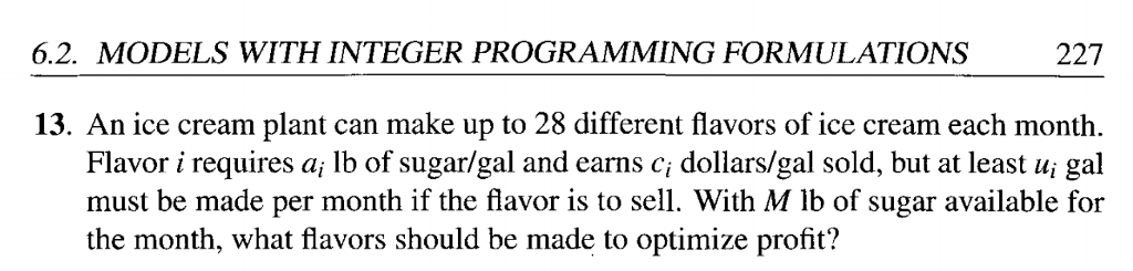 Solved 62 Models With Integer Programming Formulations 227 6224