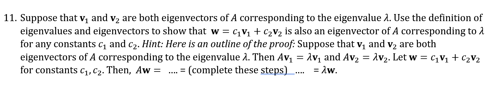 Solved 1. Suppose that v1 and v2 are both eigenvectors of A | Chegg.com