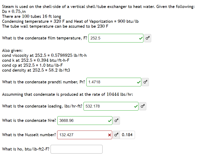 Solved Steam is used on the shell-side of a vertical | Chegg.com
