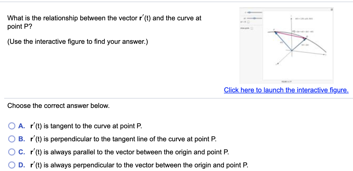 What is the relationship between the vector r' (t) | Chegg.com