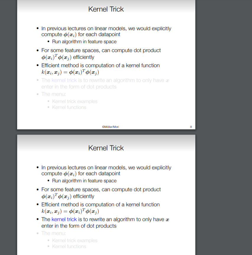 Kernel Trick • In previous lectures on linear models, | Chegg.com