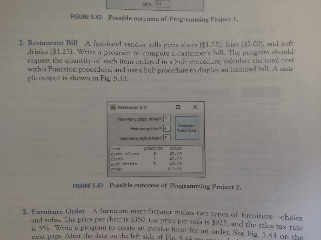 Solved GPA 34 FIGURE 5.42 Possible outcome of Programming | Chegg.com