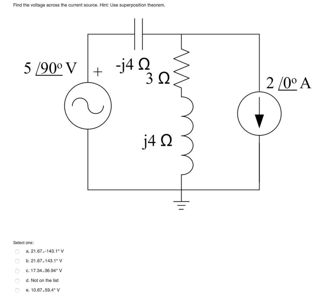Solved Find the voltage across the current source. Hint: Use | Chegg.com