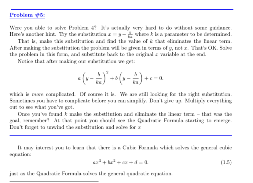 Solved Problem #5: Were you able to solve Problem 4? It's | Chegg.com