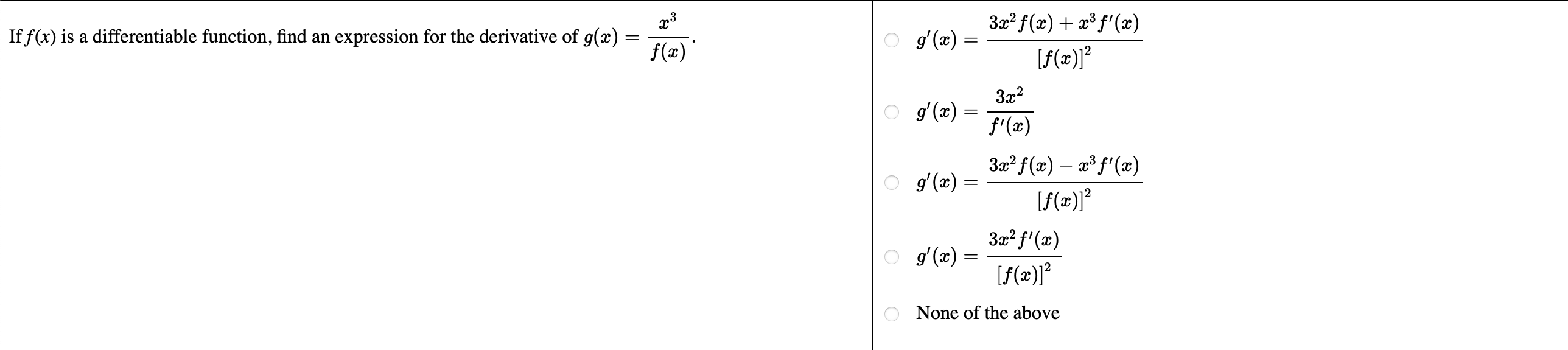 Solved If f(x) is a differentiable function, find an | Chegg.com