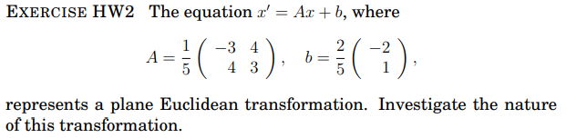 Solved EXERCISE HW1 Present analytically the Euclidean | Chegg.com