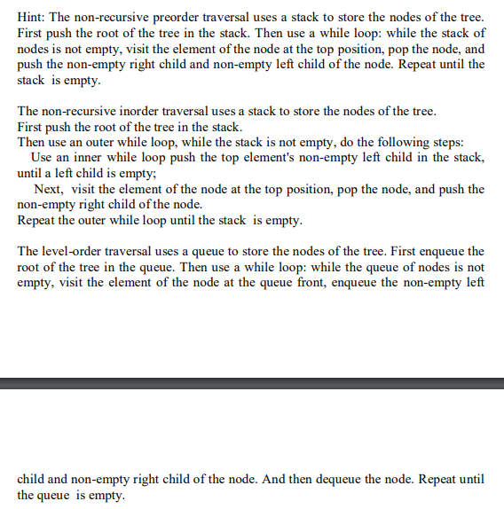 Solved marks (Binary tree traversal) Write 1) a | Chegg.com