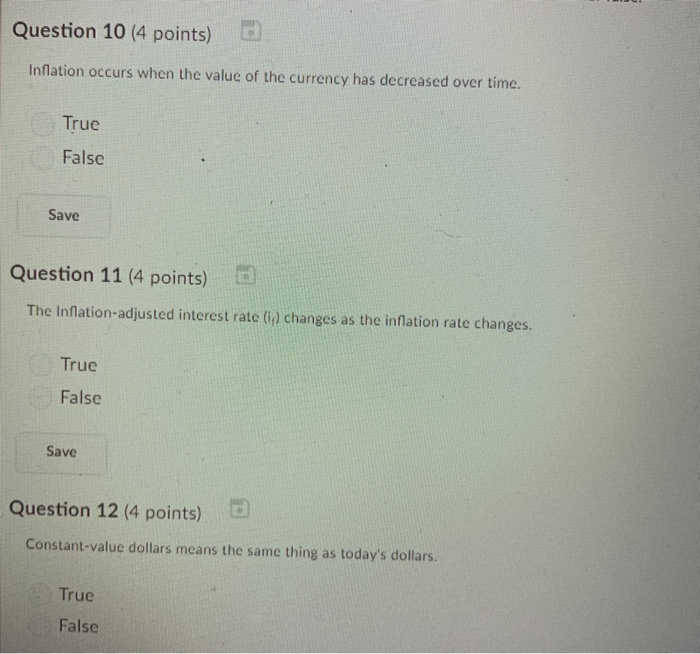Solved Question 10 (4 points) Inflation occurs when the | Chegg.com