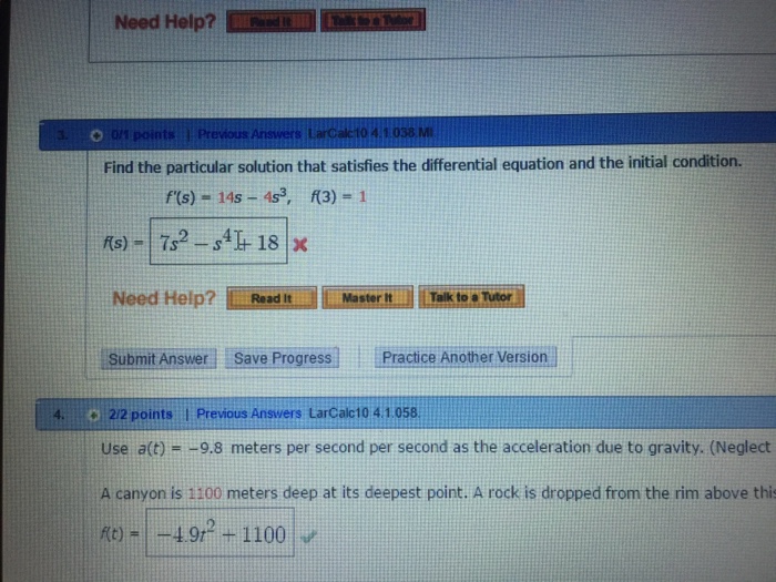 Solved Find The Particular Solution That Satisfies The 