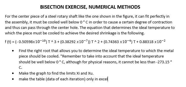BISECTION EXERCISE, NUMERICAL METHODS For the center | Chegg.com