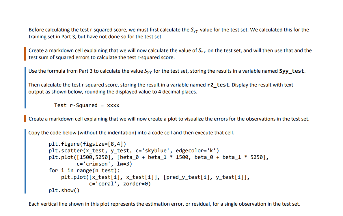Solved Part 5: Training Score Regression models are often | Chegg.com