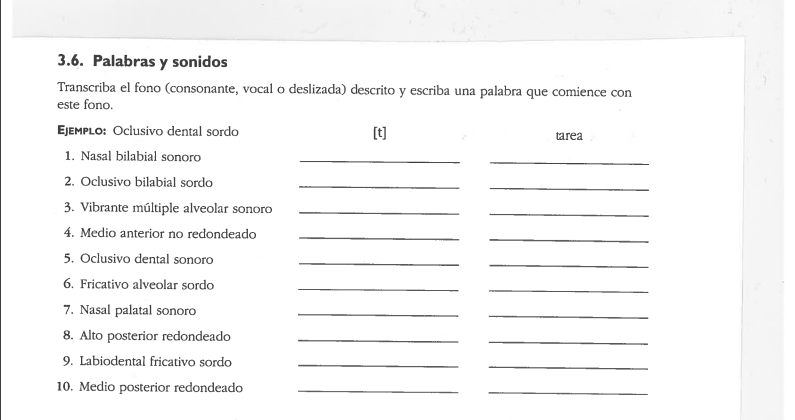 SPANISH PHONETICS QUESTION transcribe the phonetic, | Chegg.com
