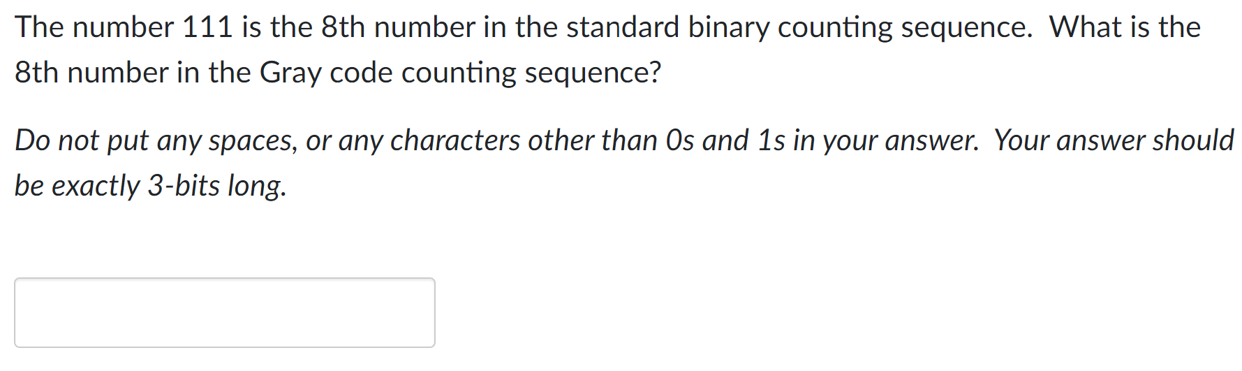 Solved The number 111 is the 8 th number in the standard | Chegg.com
