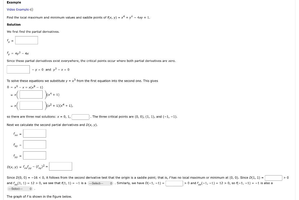 Solved Example Video Example Find the local maximum and | Chegg.com