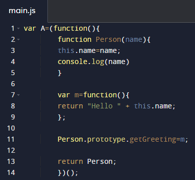 Solved main.js 1234567891011121314varA=( function() { | Chegg.com